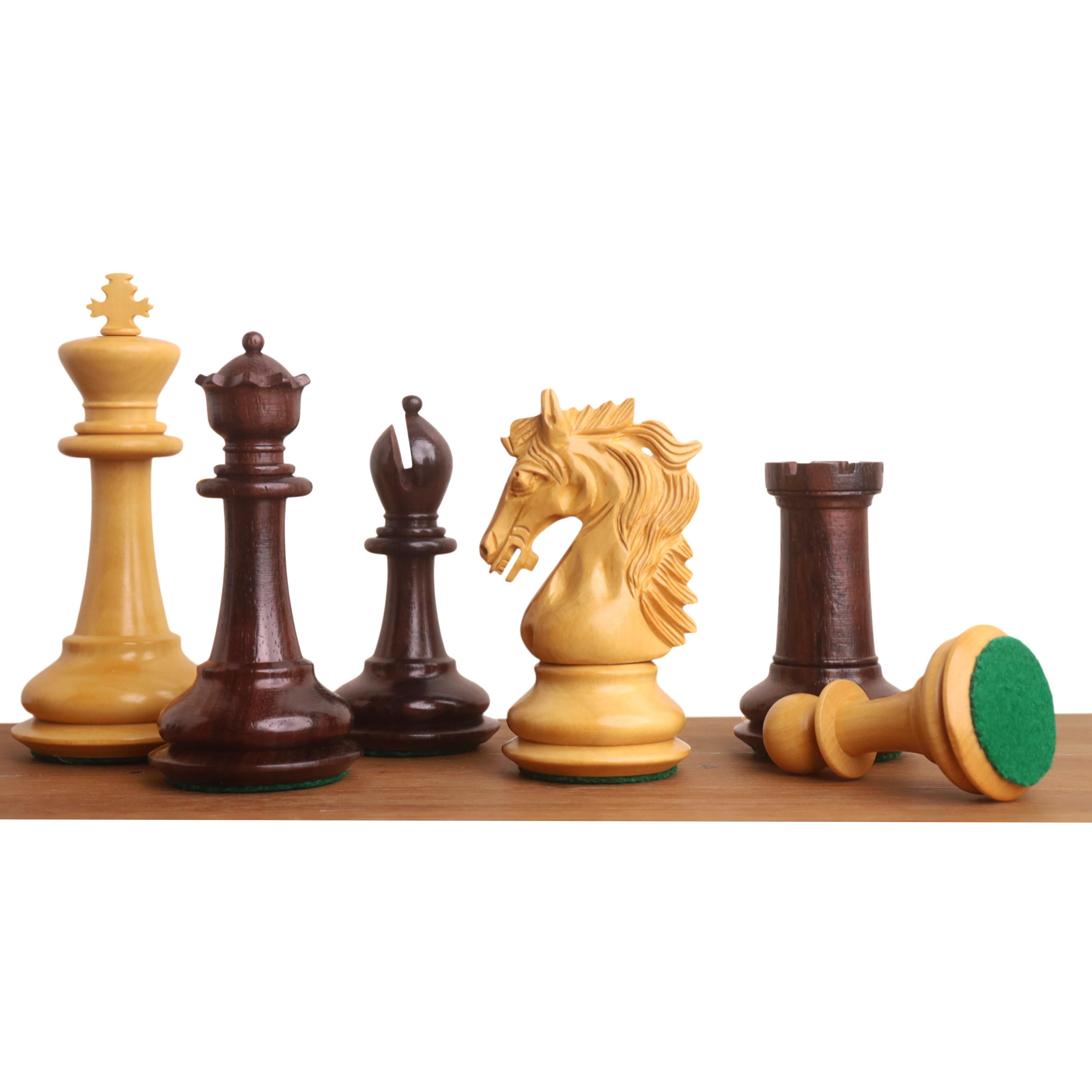 3.9" Heritage Staunton Chess Pieces – Rosewood & Boxwood