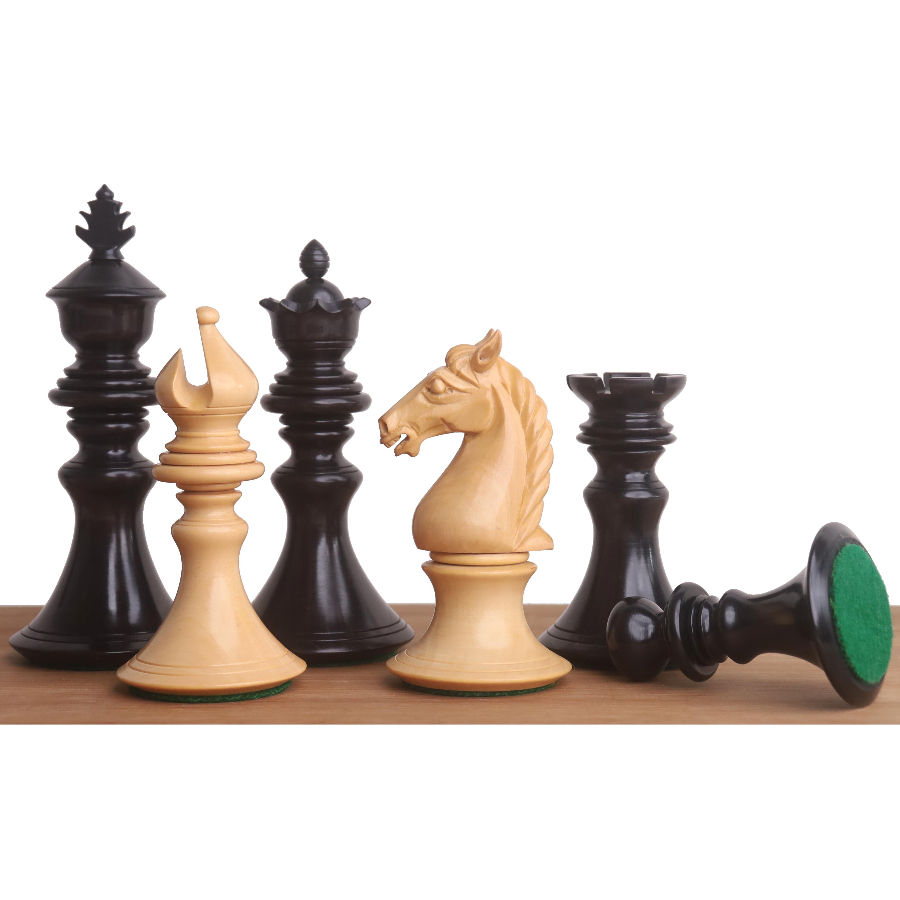 Combo of 4.3" Aristocrat Series Luxury Staunton Chess Set - Pieces in