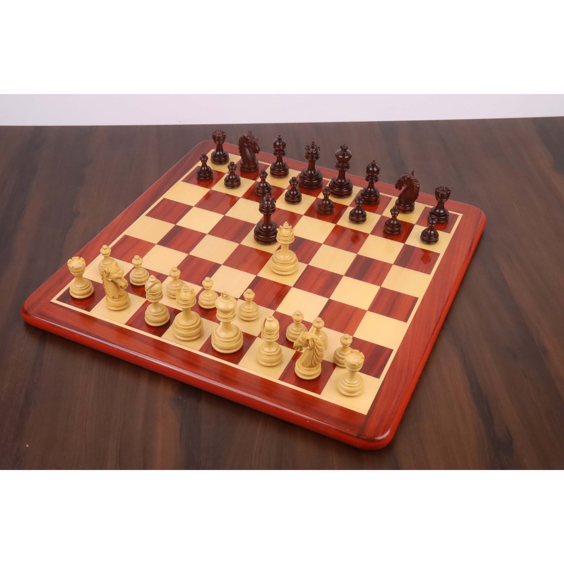 3.3" Moonlit Majesty Luxury Chess Set- Chess Pieces Only - Bud Rosewoo