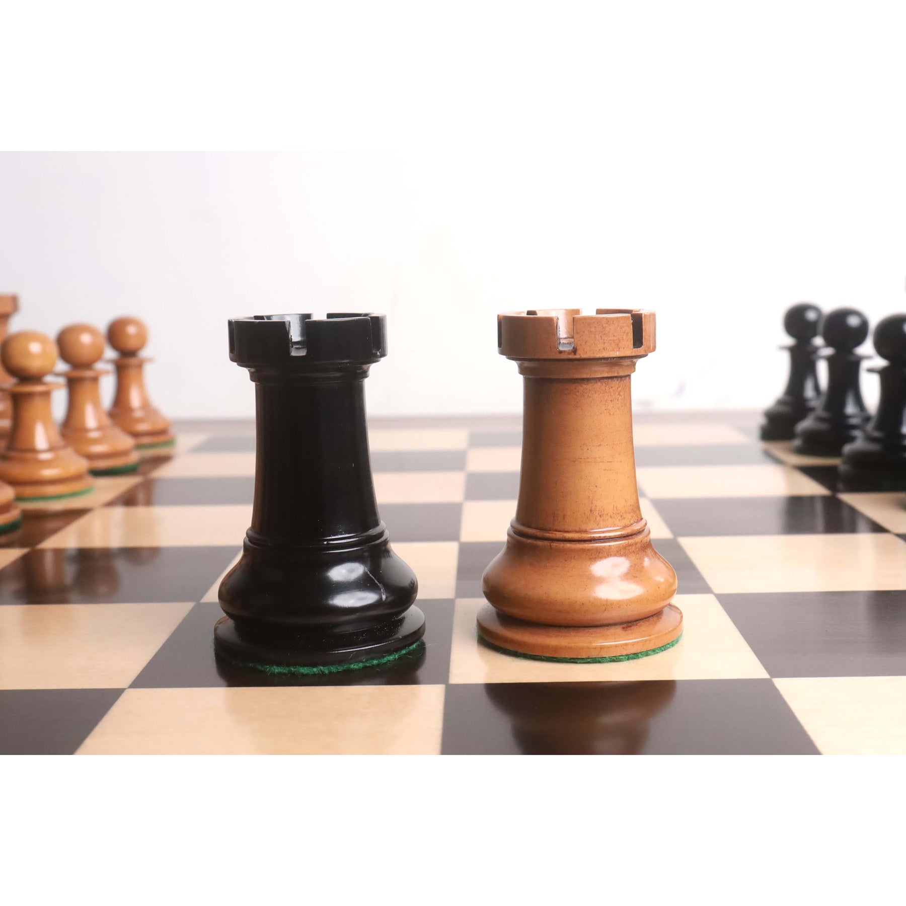 1849 Original Staunton Chess Set- Chess Pieces Only- Lacquered Distres