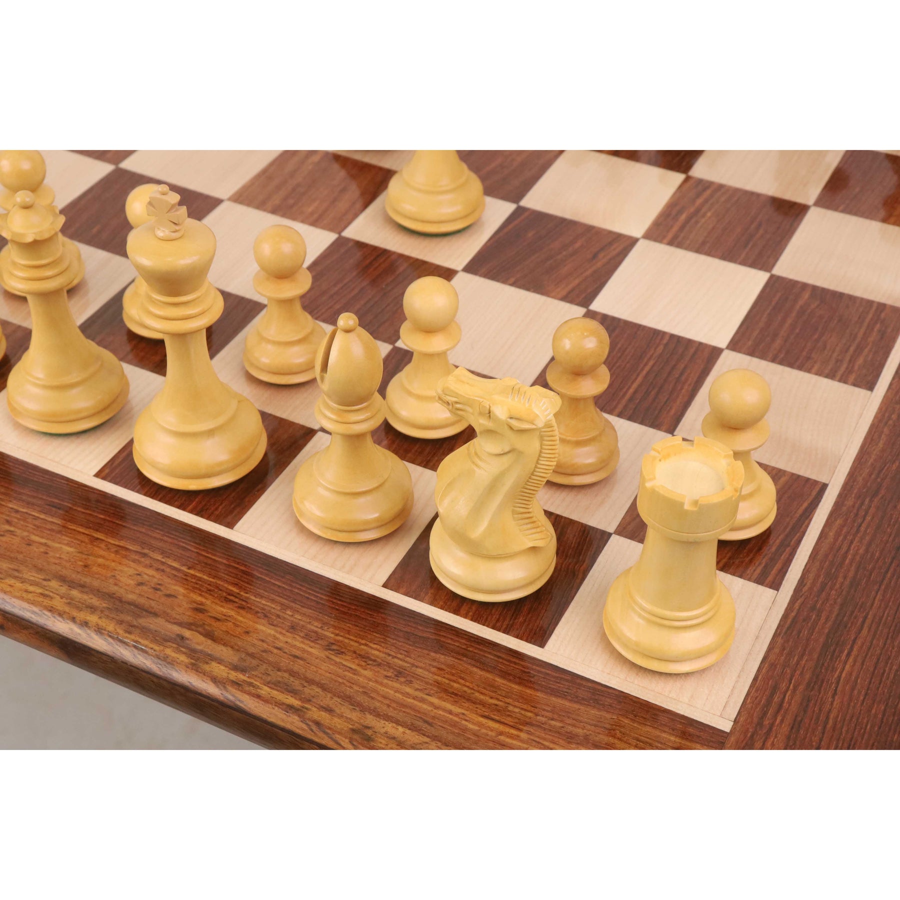 Combo of 22" Tournament Golden Rosewood Chess Board Table - 25" Height