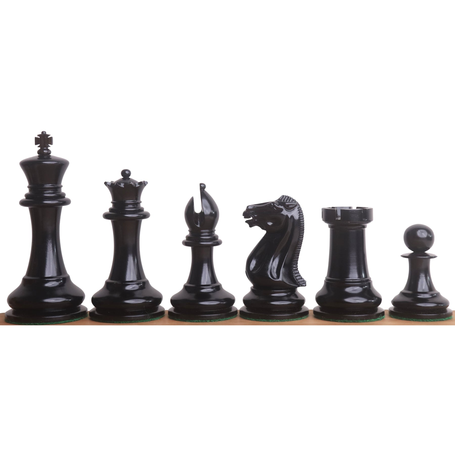 1849 Original Staunton Chess Pieces - Lacquered Ebony & Boxwood 4.5" King