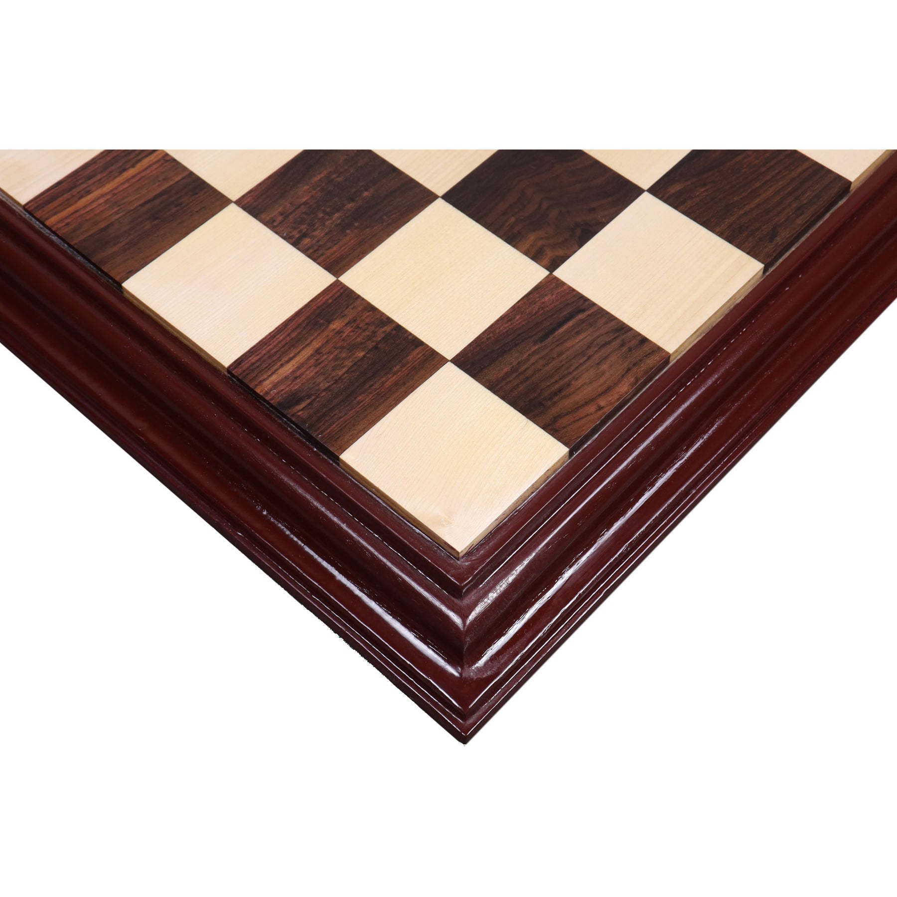 21" Rosewood & Maple Wood Luxury Chess board with Carved Border- 57mm ...