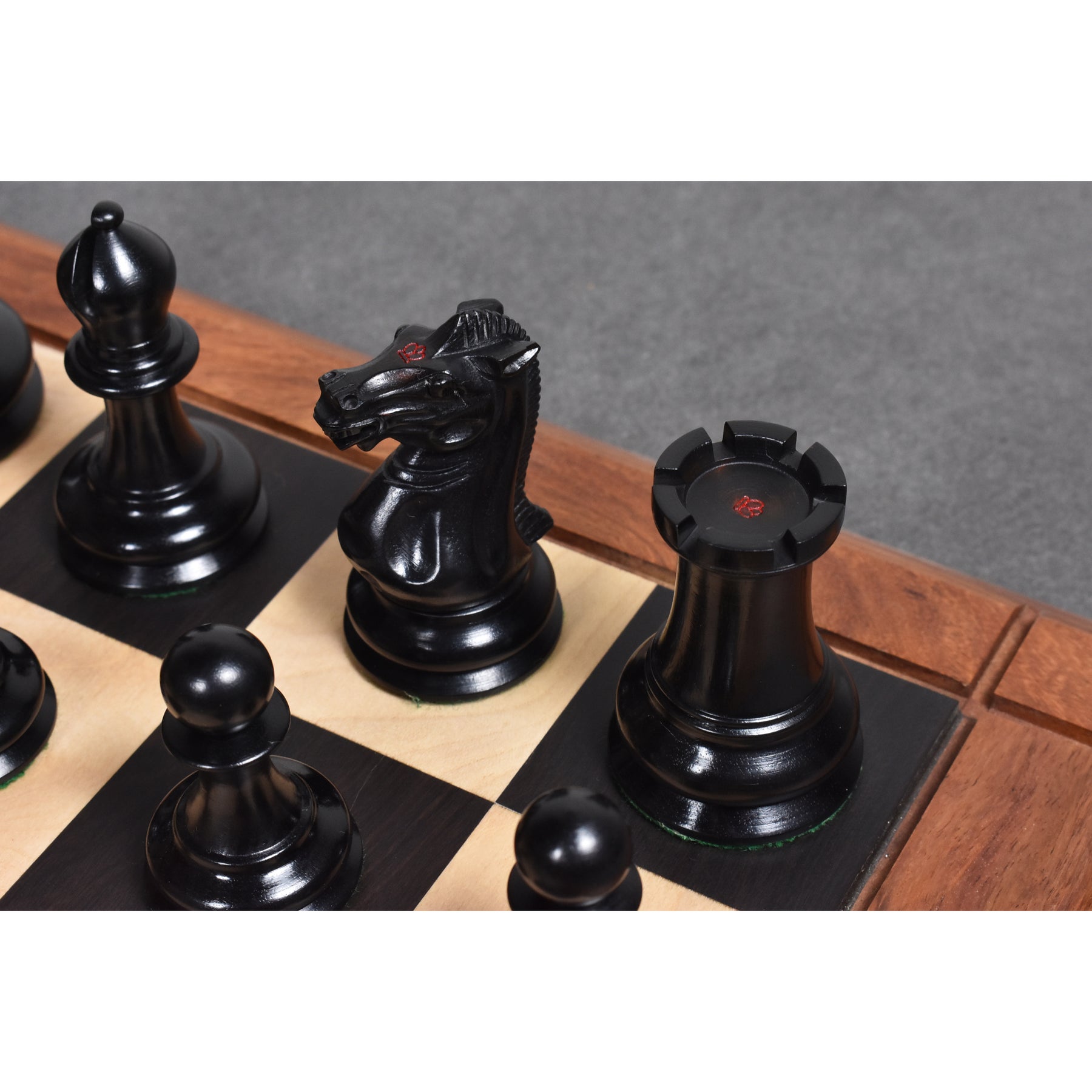 1849 Jacques Cook Staunton Chess Set - Ebony Wood -3.75"