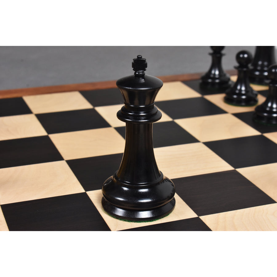 1849 Jacques Cook Staunton Chess Set - Ebony Wood -3.75"