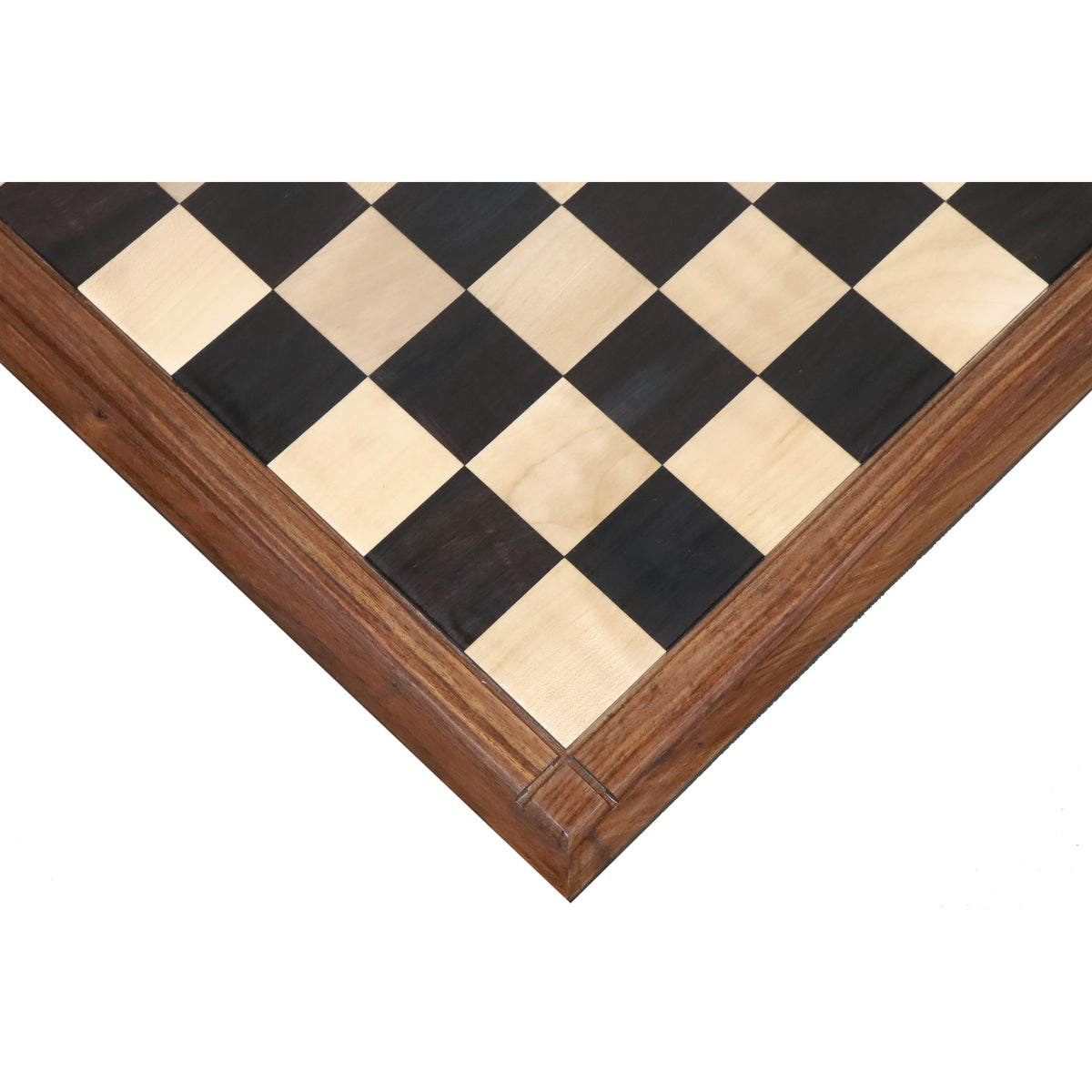 21" Players Choice Solid Ebony & Maple Wood Chess board