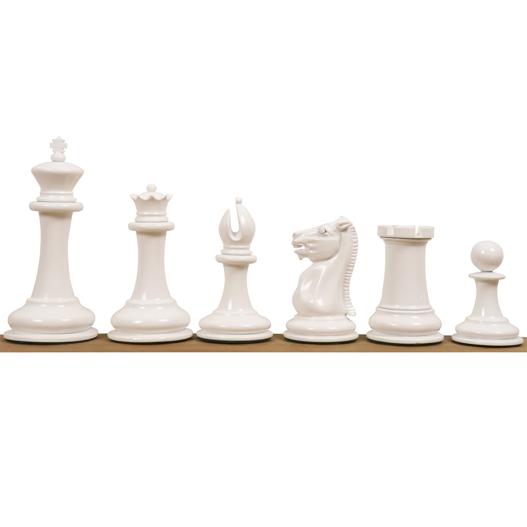 1849-50 Leuchars Cook Ivory & Crimson Lacquer Chess Pieces