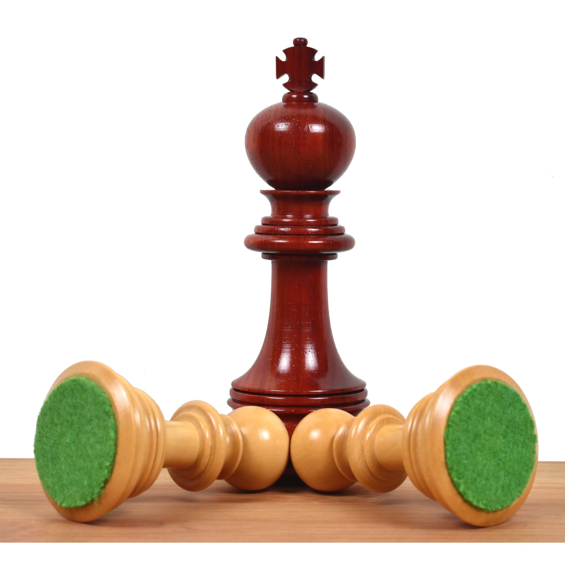 4.6" Arthur Bud Rosewood Luxury Staunton Chess Pieces Only