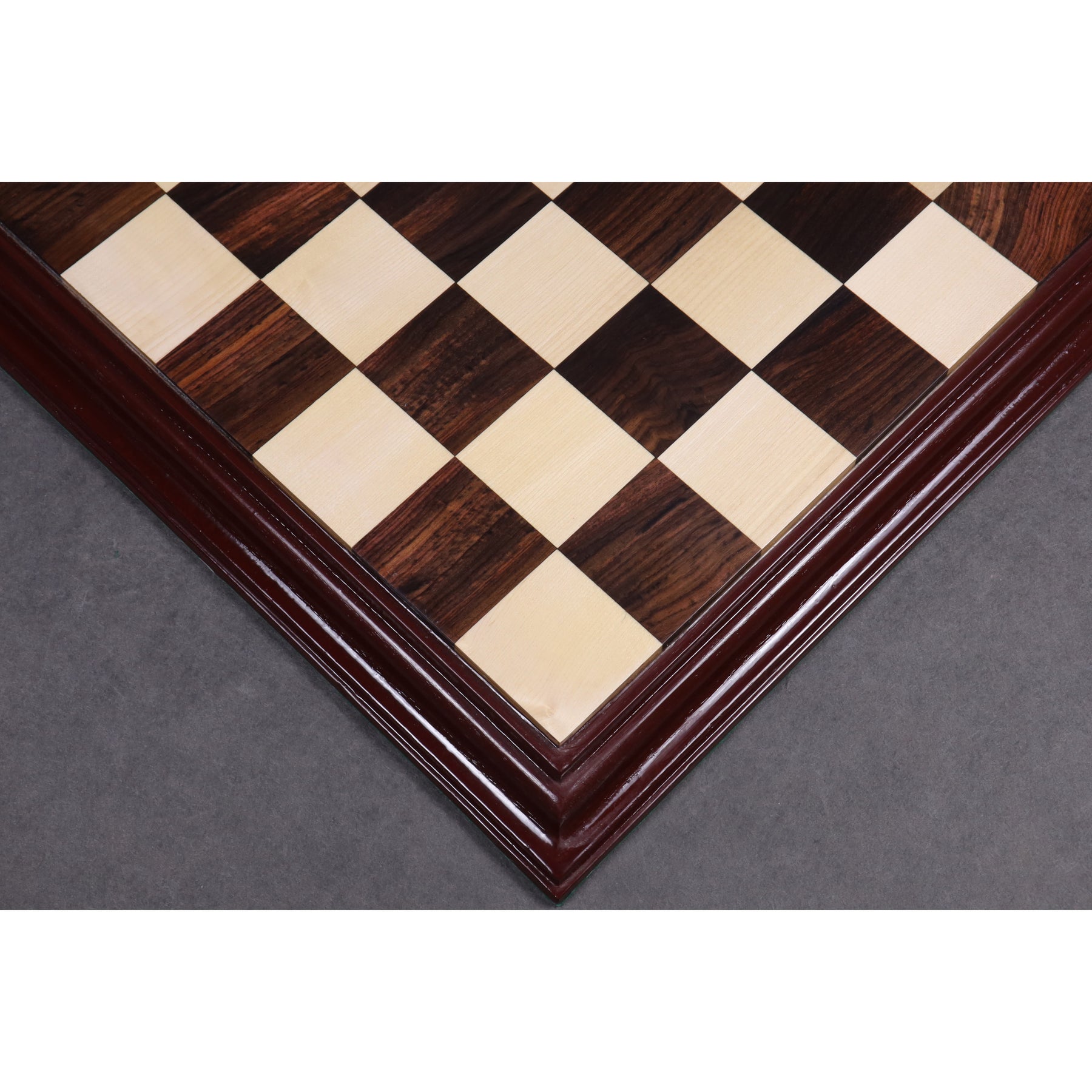 21" Rosewood & Maple Wood Luxury Chess board with Carved Border- 57mm ...