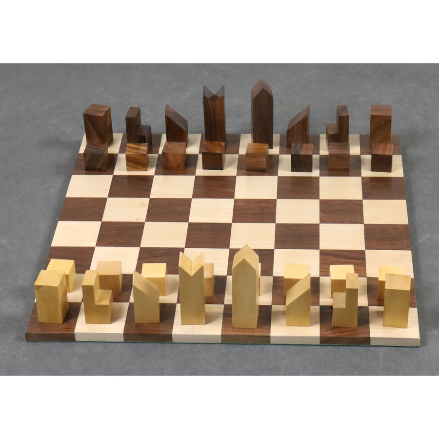 Lanier Graham Golden Rosewood Chess Pieces & Chess Board